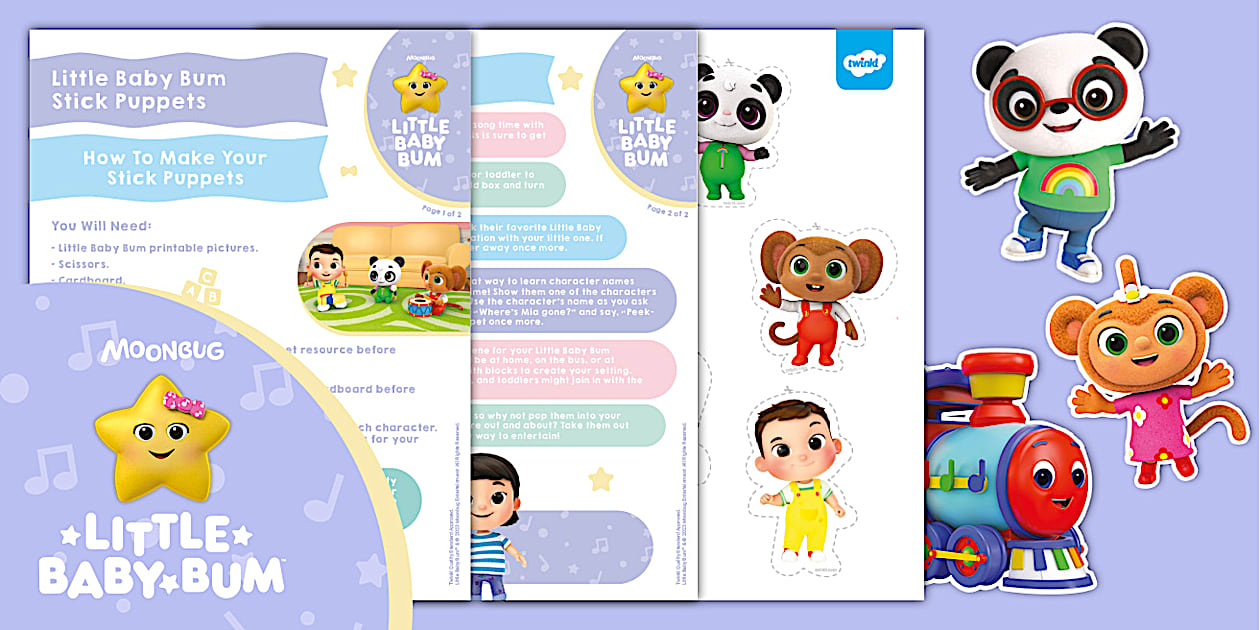 FREE! - Little Baby Bum: Stick Puppets (teacher made)