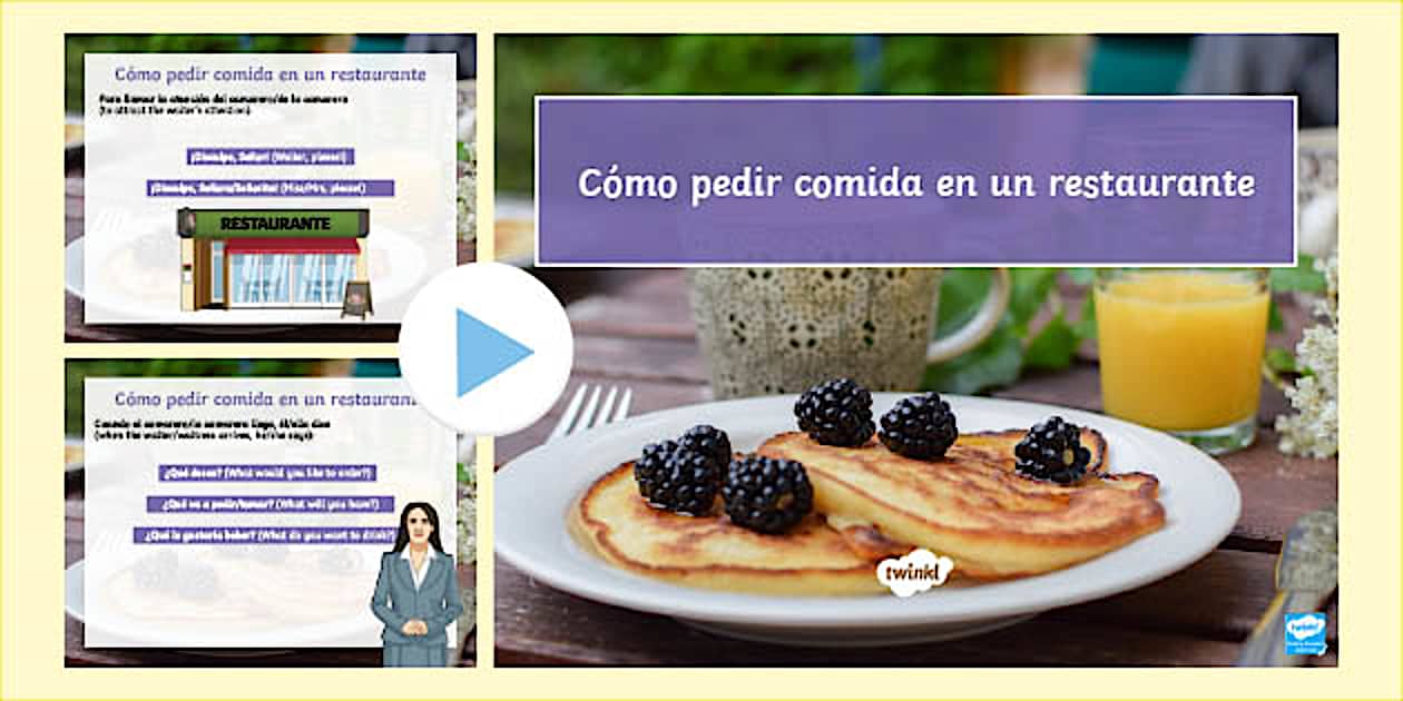 Ordering in a Restaurant in Spanish PowerPoint | Beyond