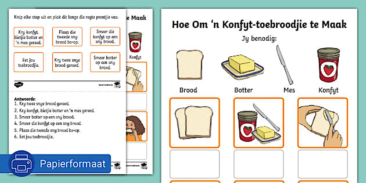 Hoe Om 'n Konfyt-toebroodjie te Maak: Volgorde Werkkaart