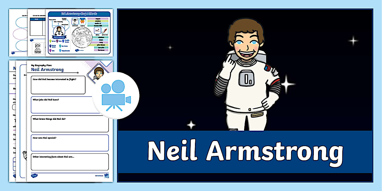 KS1 Neil Armstrong: Reading & Writing Animated Video Pack