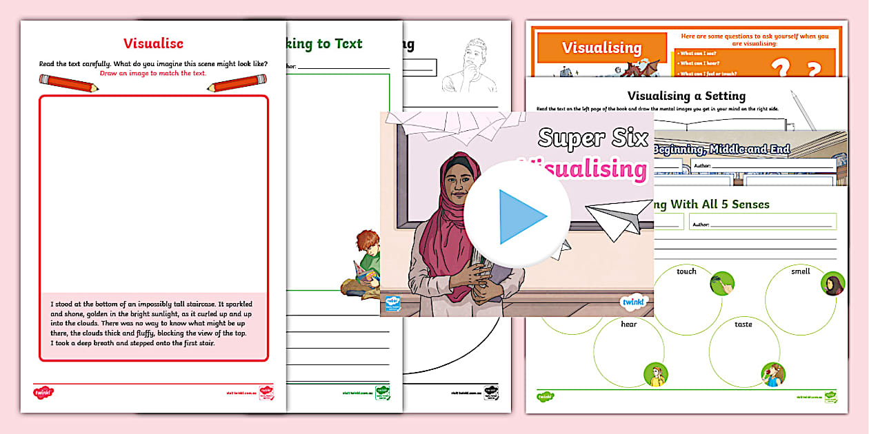 Visualising Super Six Reading Comprehension Pack | Twinkl