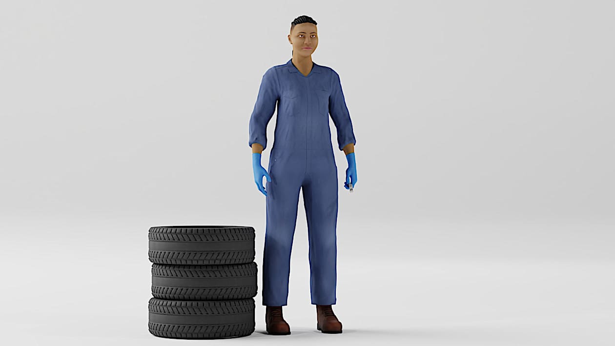 3D Model: People Who Help Us - Mechanic (teacher made)