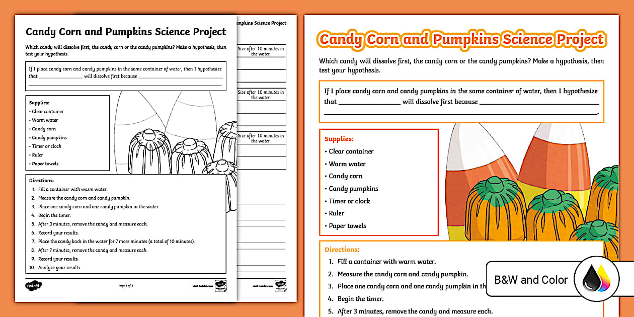 Candy Corn Science Project | Resource | Twinkl USA - Twinkl
