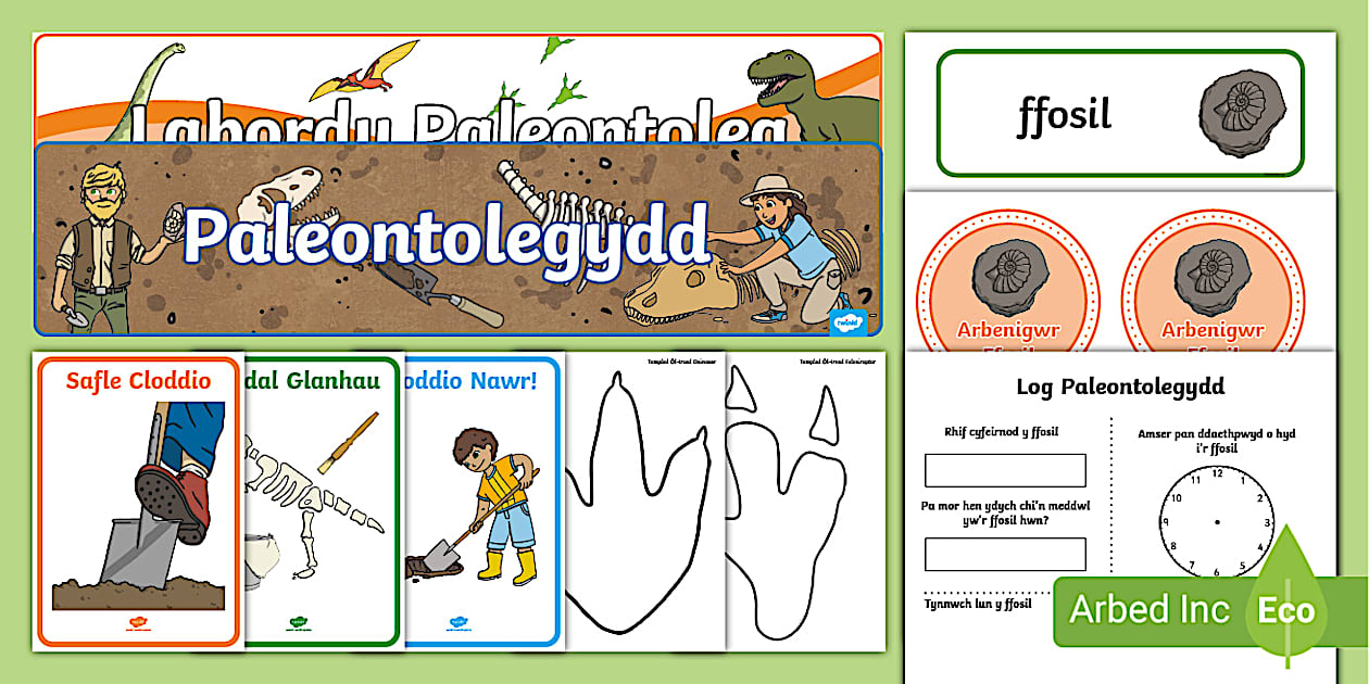 Pecyn Chwarae Rôl Palaeontolegydd