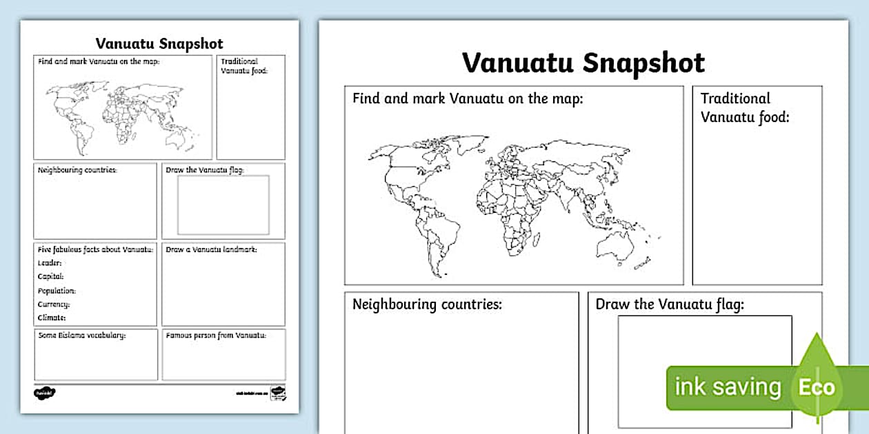 Vanuatu Snapshot Activity Stage 2 Geography
