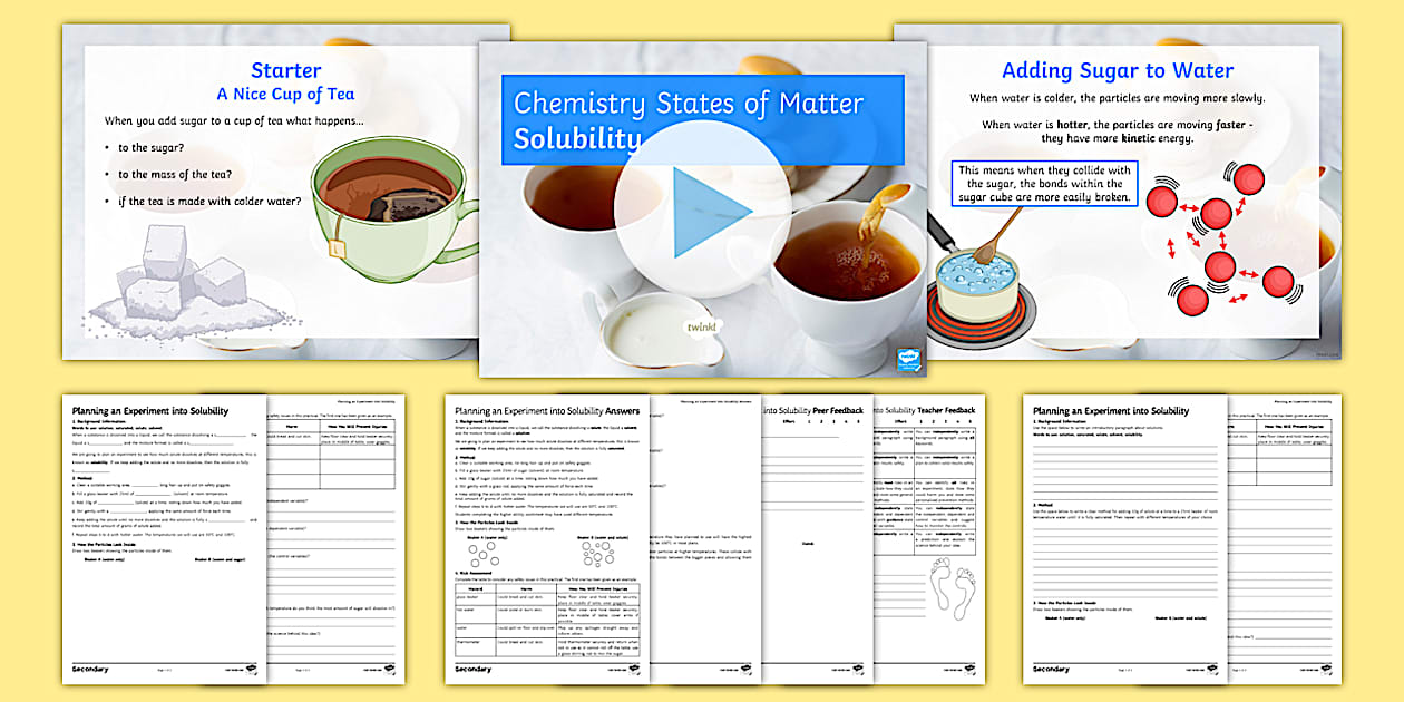 States of Matter Lesson 6: Solubility Lesson Pack - Twinkl