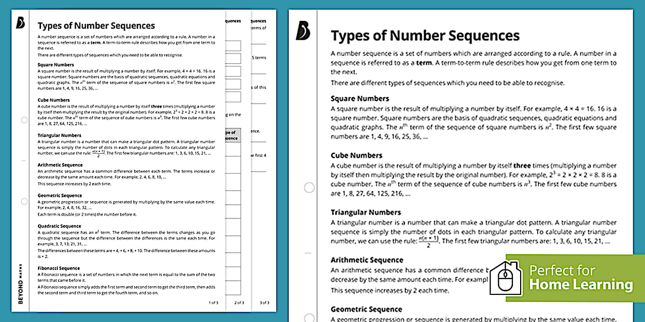 👉 Types of Number Sequences | GCSE Maths | Beyond