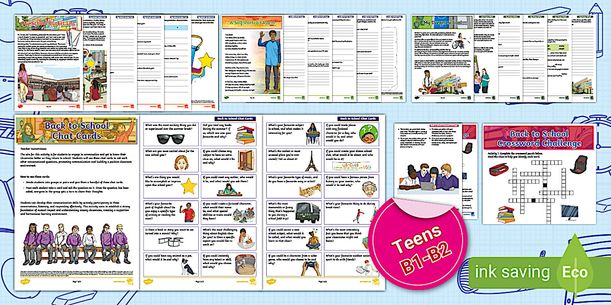 Back to School Activity Pack [Teens, B2] (teacher made)