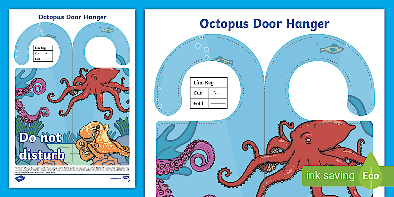 Octopus Door Hanger (teacher made) - Twinkl