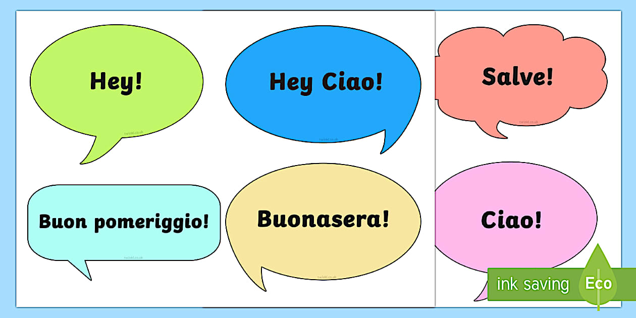 Schede sui saluti Attività (teacher made) - Twinkl