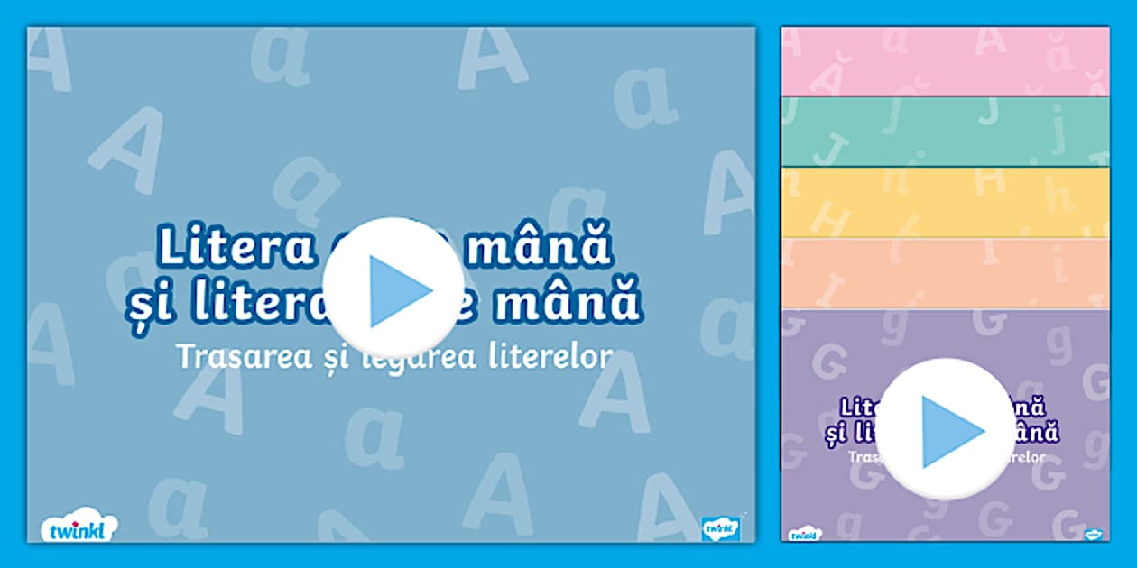Literele de mână: Trasare și legare – Pachet cu resurse