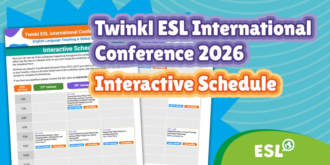 Twinkl ESL International Conference 2026 Interactive Schedule