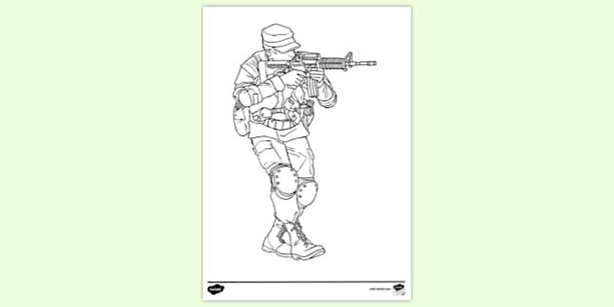 Military Colouring Page | Colouring Sheets (teacher made)