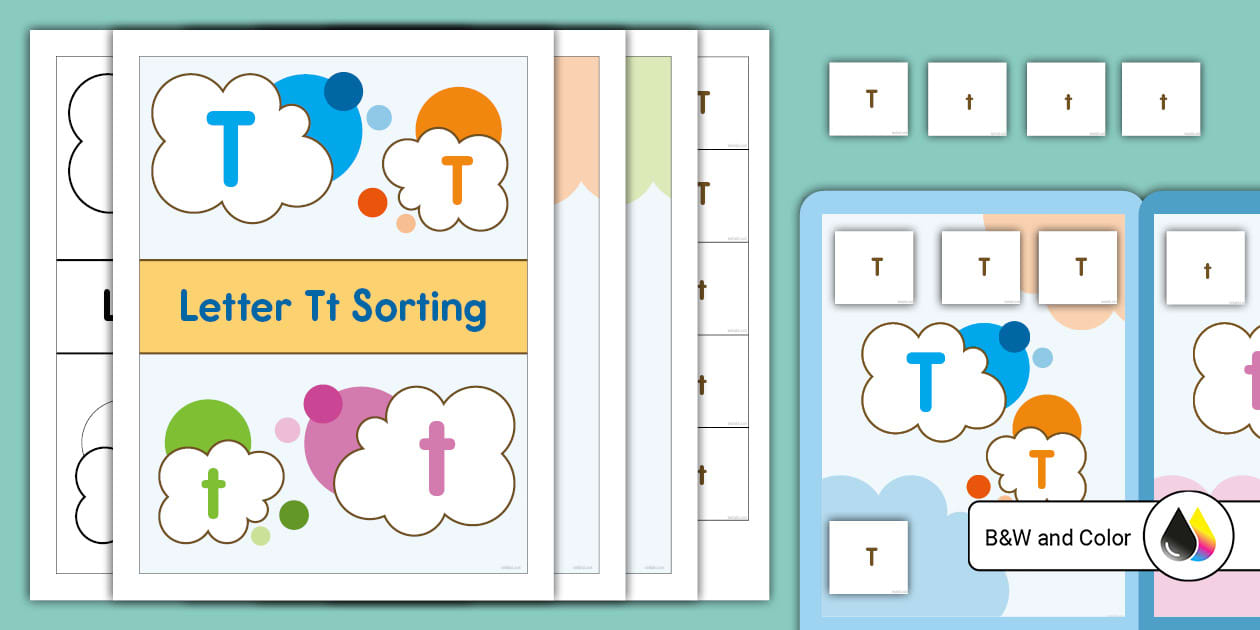 Letter Tt Sorting File Folder Activity for PreK-K - Twinkl