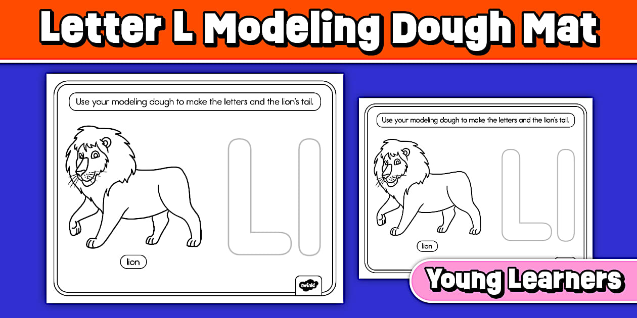 Letter L Modeling Dough Mat