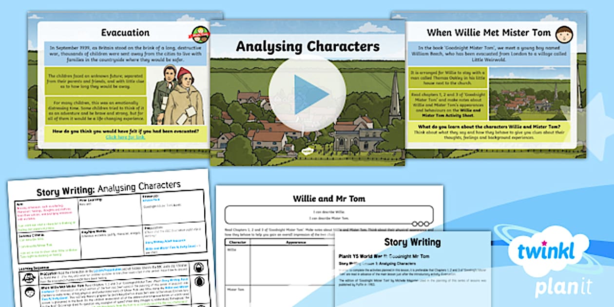 World War II: Goodnight Mister Tom: Story Writing 1 Y5 Lesson Pack To ...