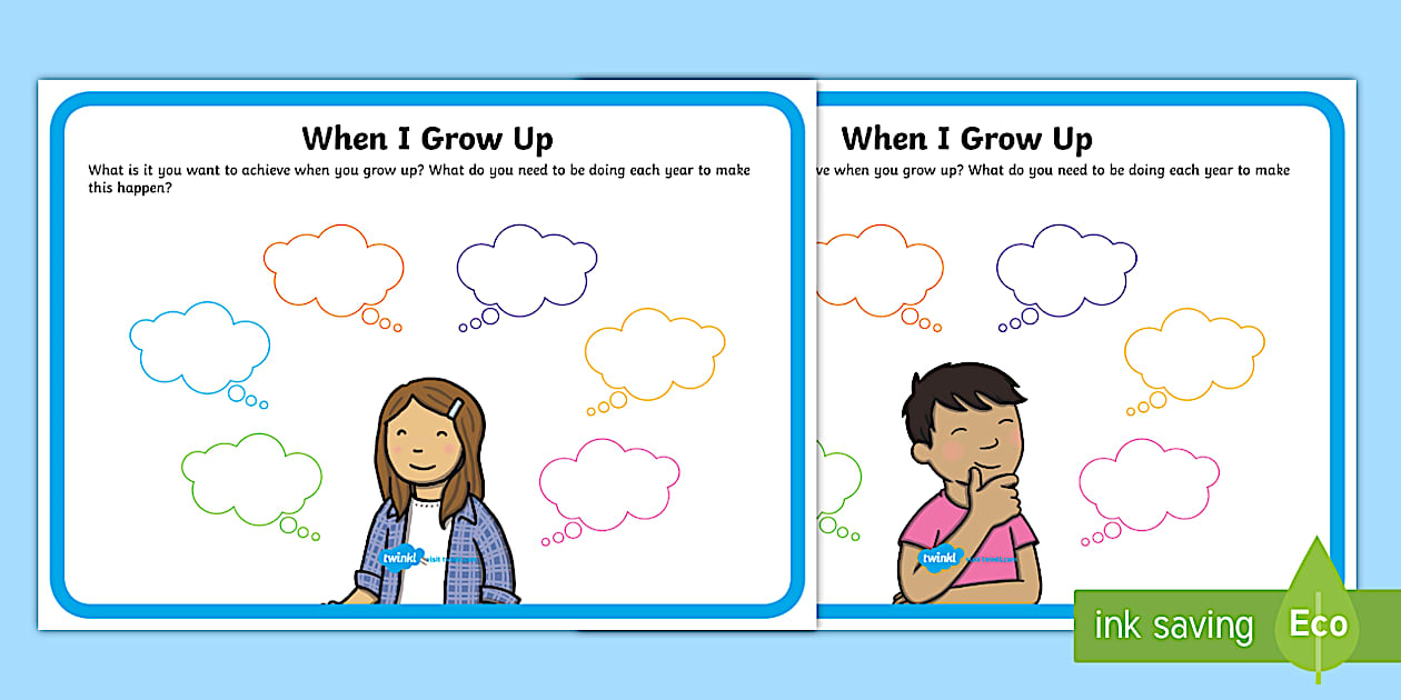 When I Grow Up... Poster (teacher made) - Twinkl