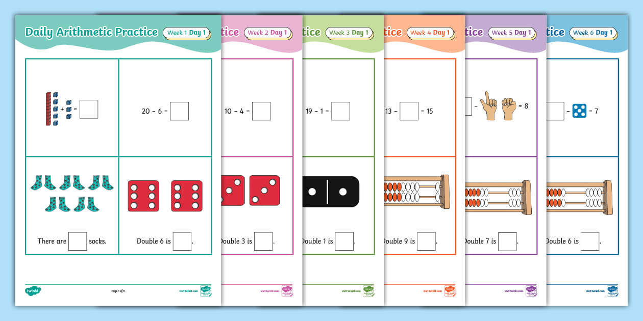 👉 Year 1 Summer 1 Daily Arithmetic Practice Pack - Twinkl