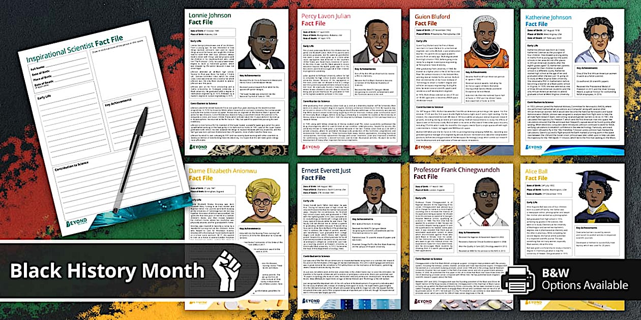Black History Month: Inspirational Black Scientists Fact Files