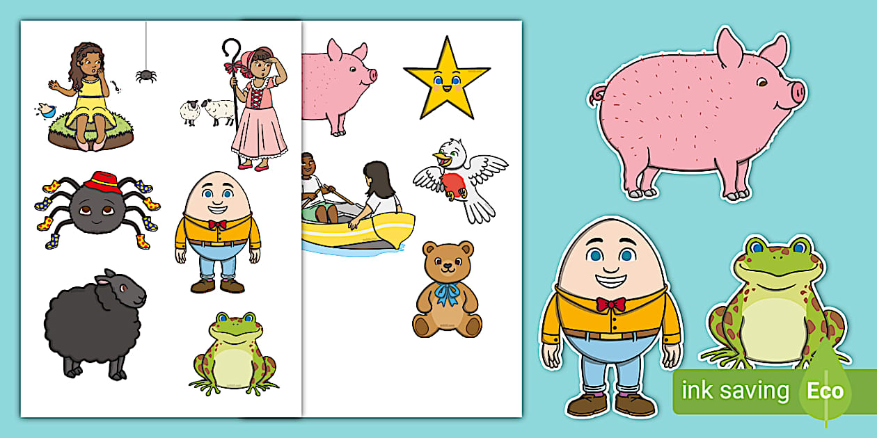 Nursery Rhyme Cut-Outs | Twinkl (teacher made) - Twinkl