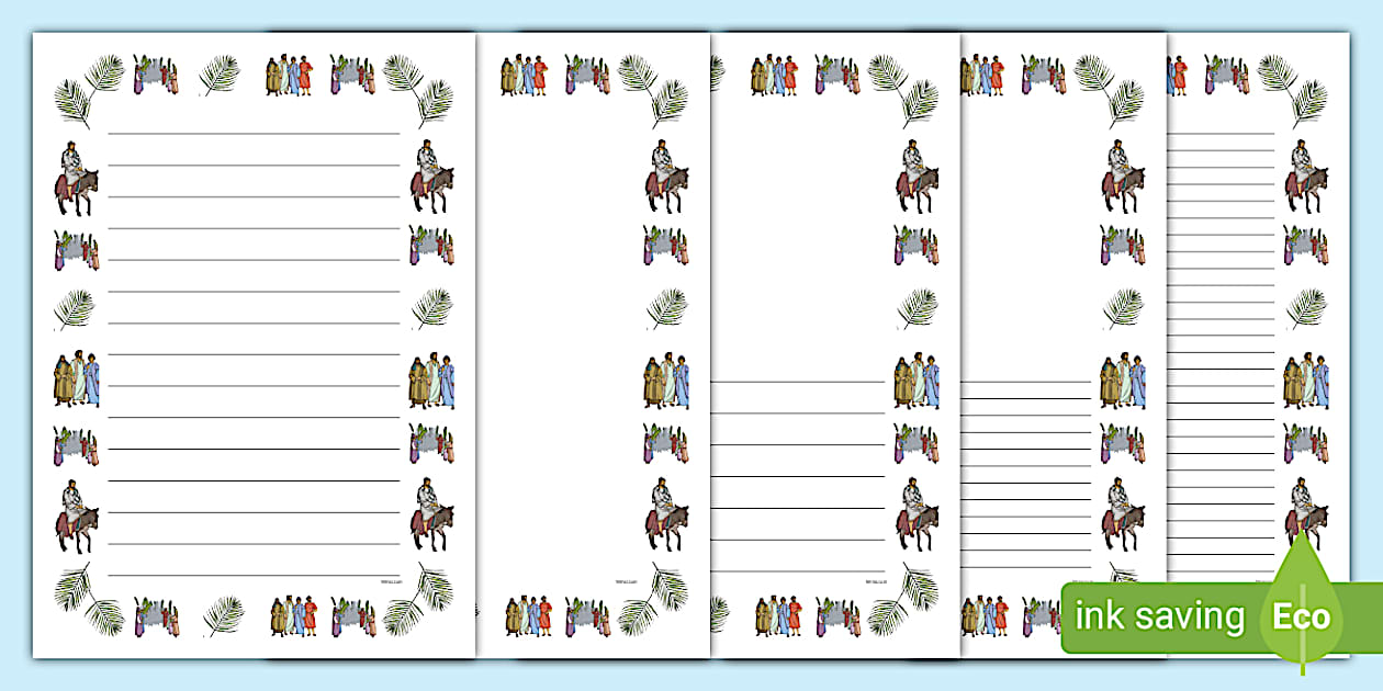 Palm Sunday Page Borders - Twinkl - KS2 (Teacher-Made)