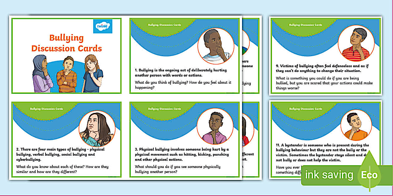 Bullying Discussion Cards (öğretmen yaptı) - Twinkl