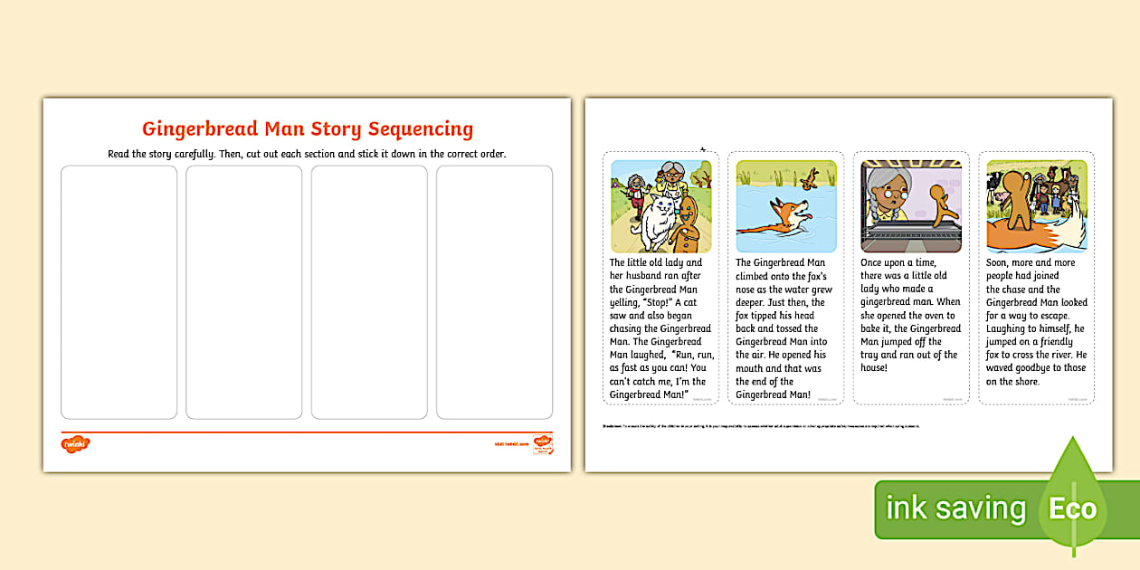 The Gingerbread Man Story Sequencing Strips (teacher made)
