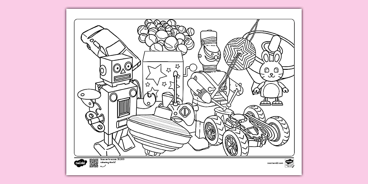 Toys That Move Colouring Page - Twinkl Worksheet - Twinkl