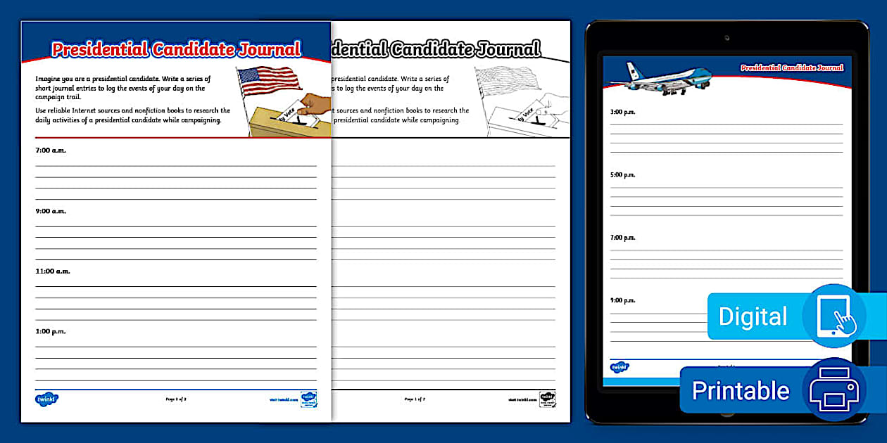 A Day in the Life of a Presidential Candidate Journal