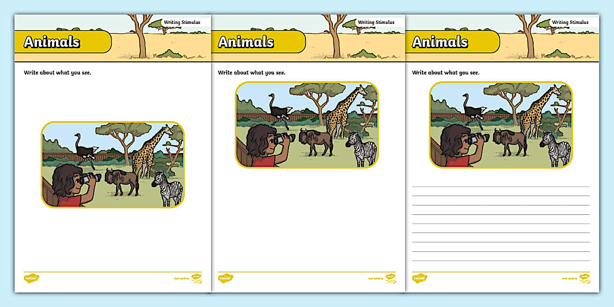 Writing Stimulus - Animals (teacher made) - Twinkl