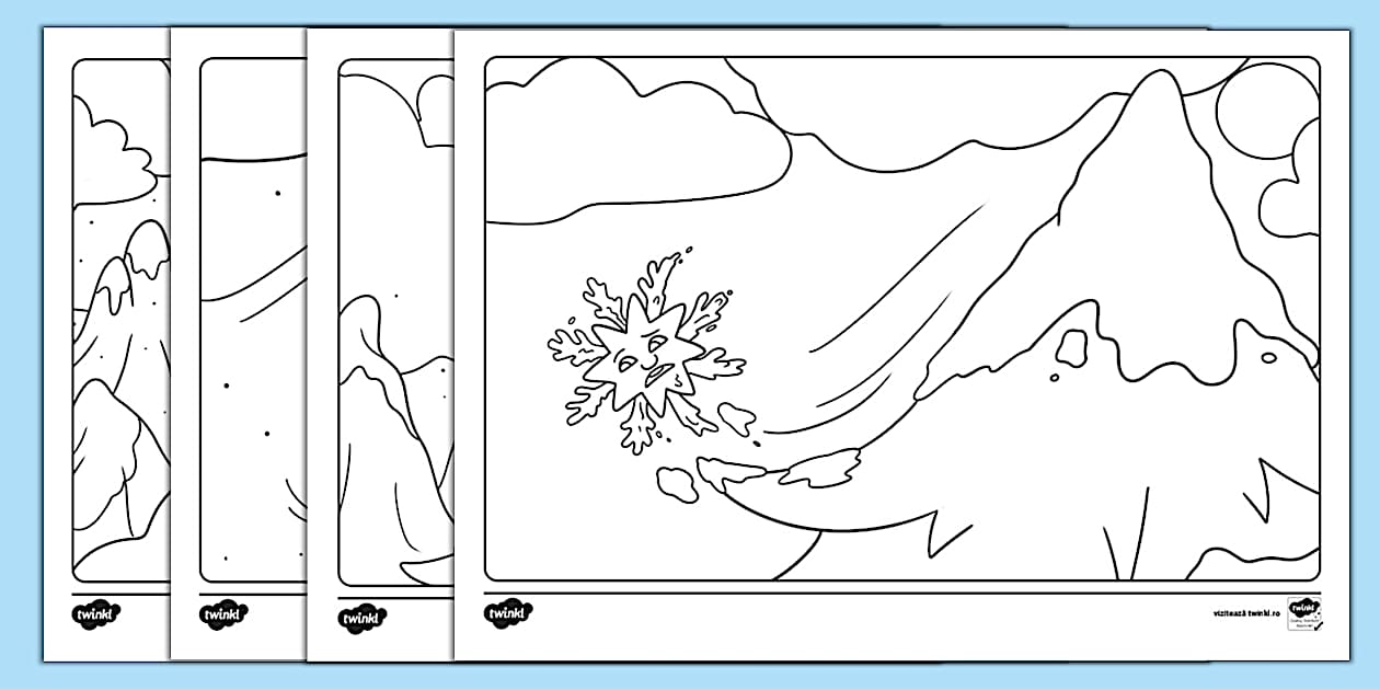 Micul fulg de nea – Desene de colorat - Twinkl