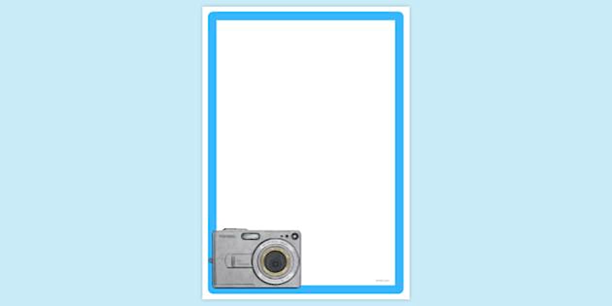 Simple Blank Camera Page Border | Page Borders | Twinkl
