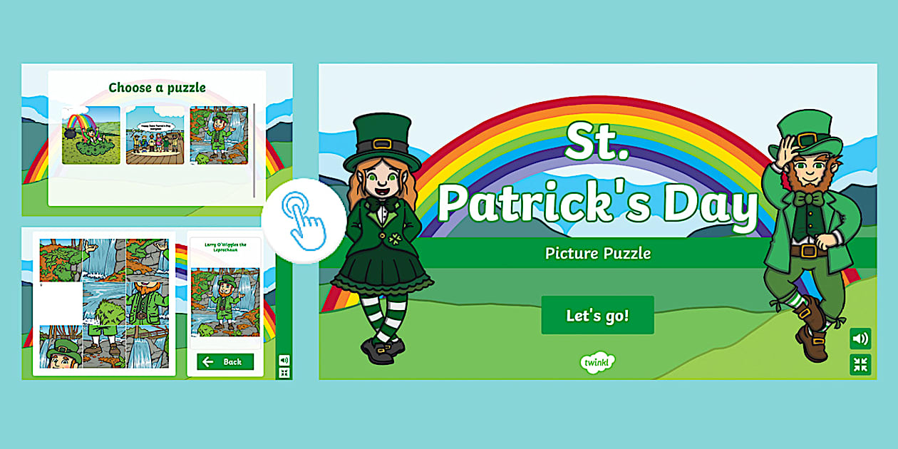 St. Patrick's Day Interactive Slider Puzzle (Teacher-Made)