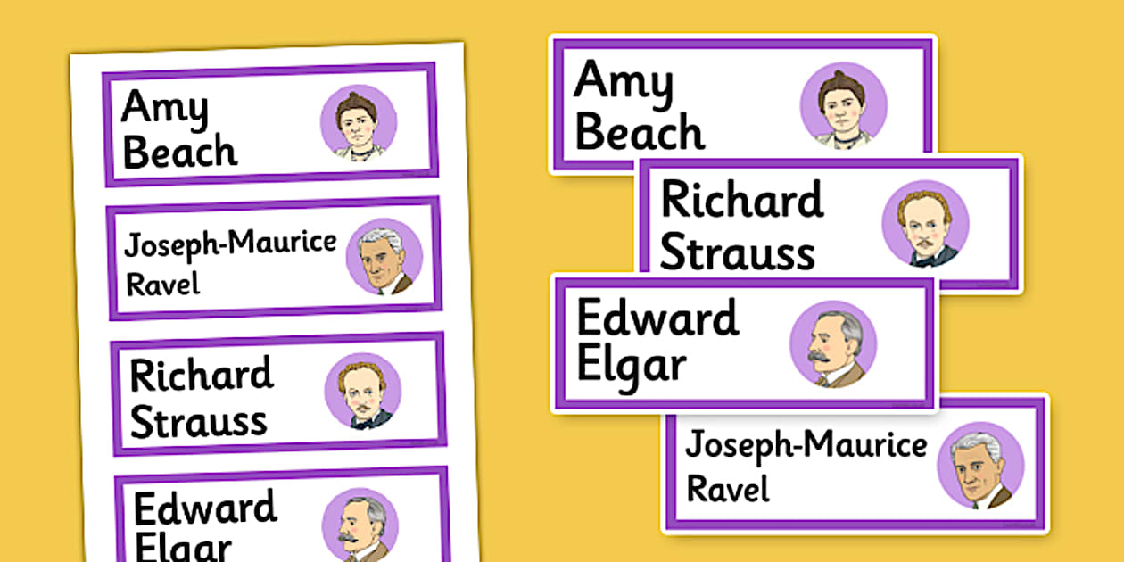Late Romantic Period and Early 20th Century Music Word Cards