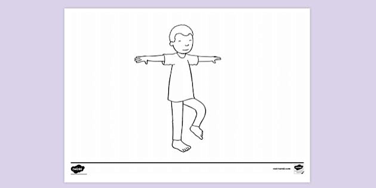 Blank Balance Colouring Sheet (teacher made) - Twinkl