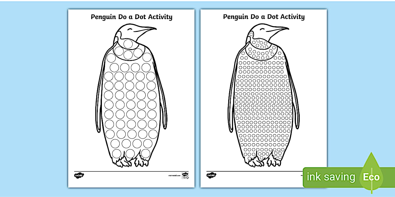 Penguin Do a Dot Activity - Activity Sheets | Twinkl