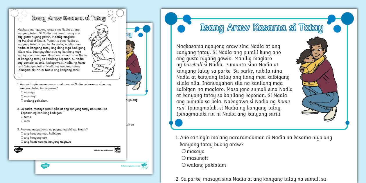Isang Araw Kasama Si Tatay | Grade 1 | Twinkl PH - Twinkl