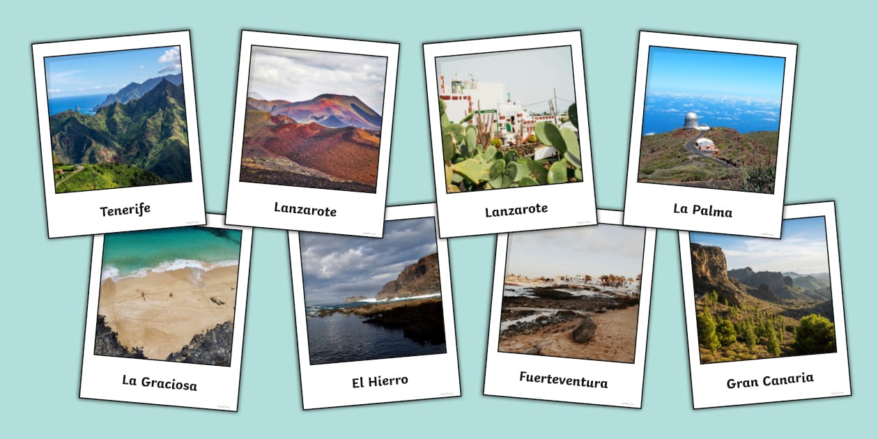 Canary Islands Instant Photo Style Display Images - Twinkl