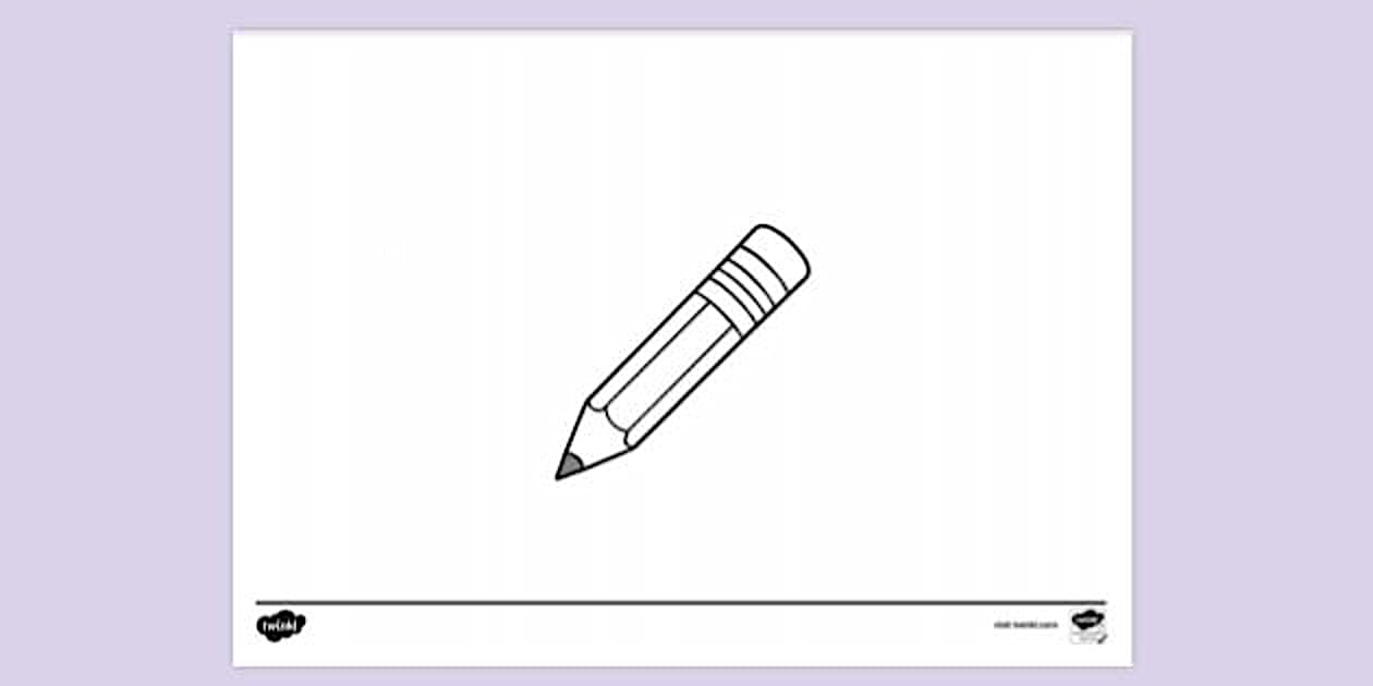 Pencil Icon | KS1 Colouring Sheets | Twinkl Resources