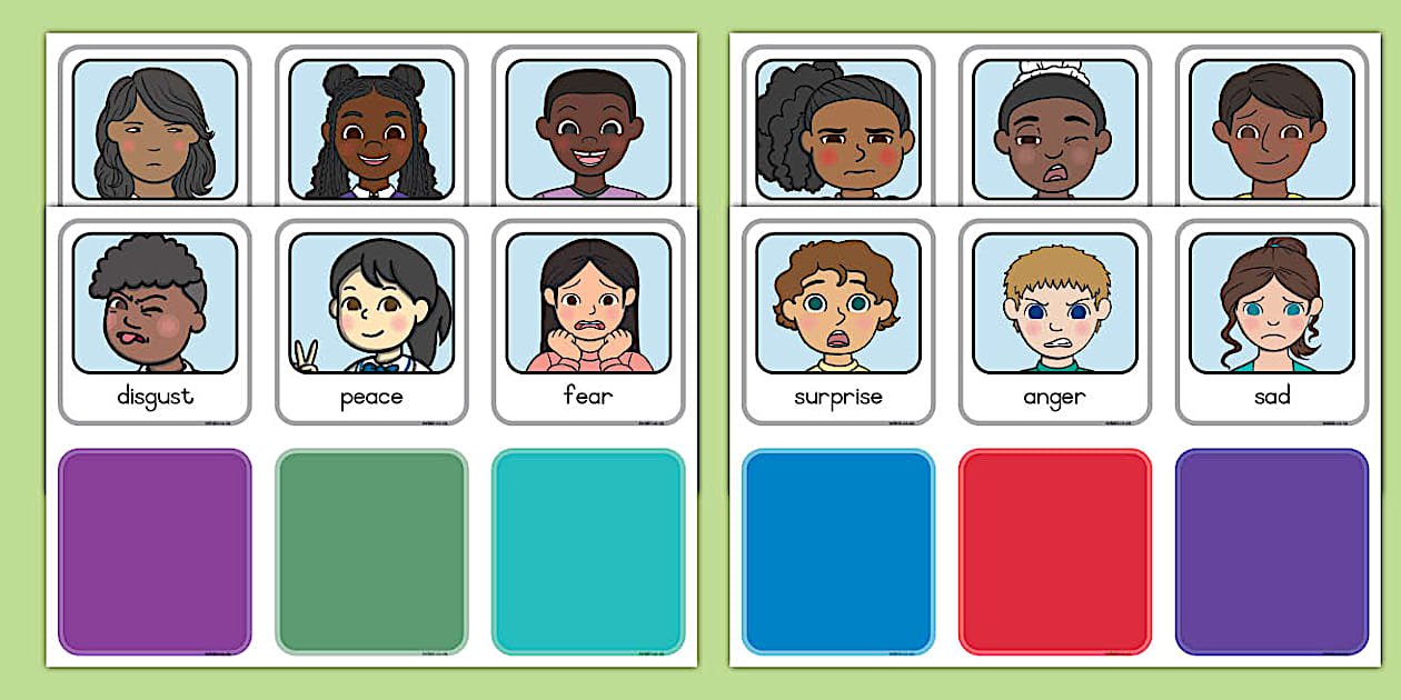 My Emotions as Colours Matching Cards (teacher made)