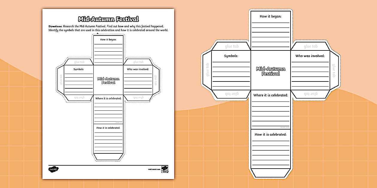 Mid-Autumn Festival Information Cube for 6th-8th Grade