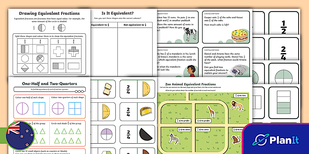 Phase 1: Fractions (Halves and Quarters) Activity Pack