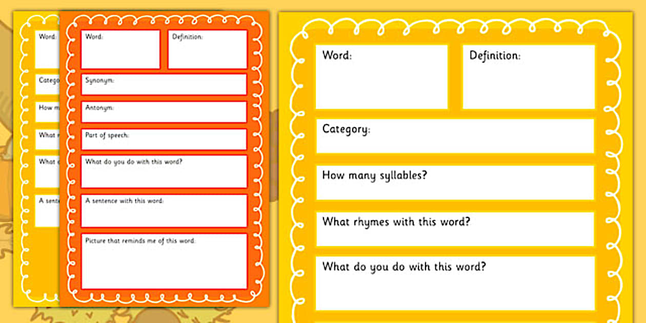 Harvest Pre-Teaching Vocabulary Maps (teacher made) - Twinkl