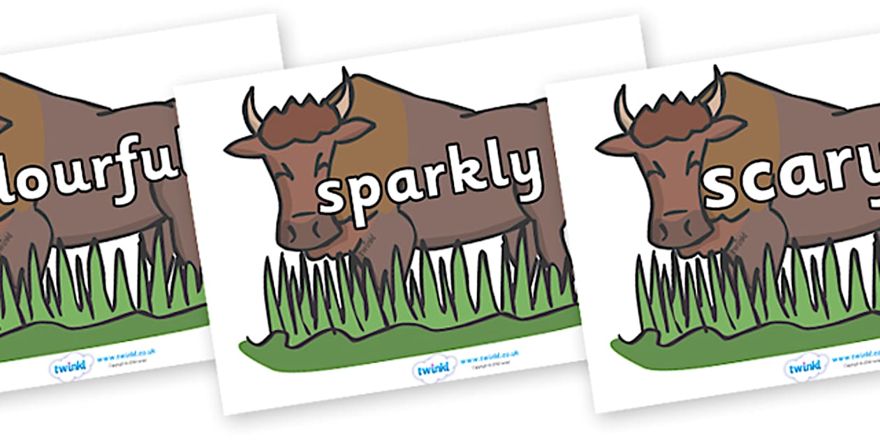 Cursive Wow Words on Bison (teacher made) - Twinkl