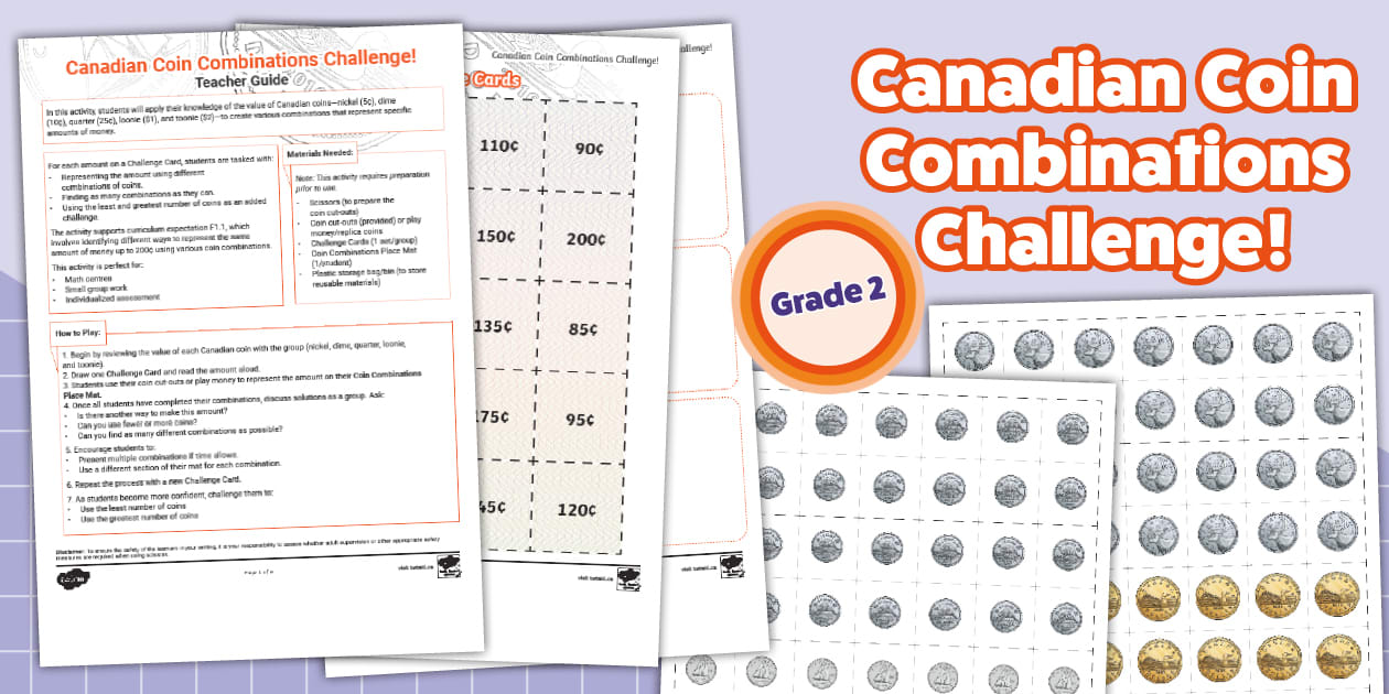 Money Math Centre: Coin Combinations Challenge!