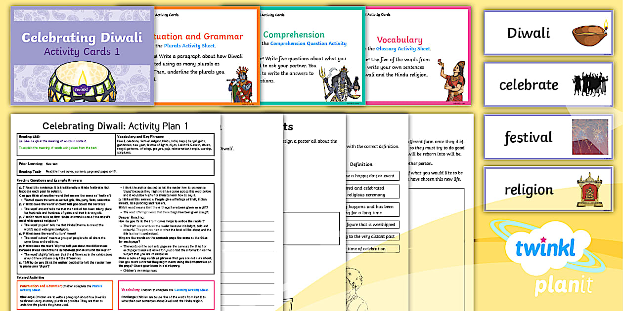Celebrating Diwali Guided Reading 1 Y3 - Twinkl