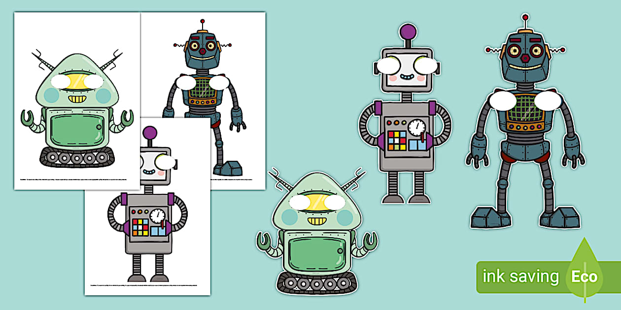 Robot Mask Template (teacher made) - Twinkl
