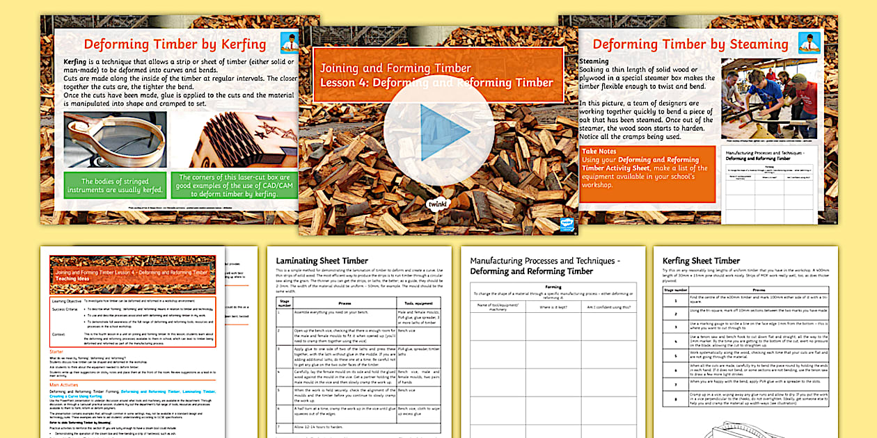 Manufacturing Processes and Techniques - Joining and Forming Timber: L4