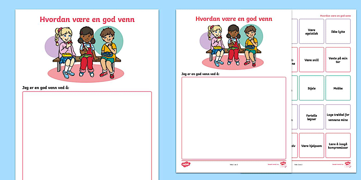 Gode venner: Aktivitetsark for vennskap