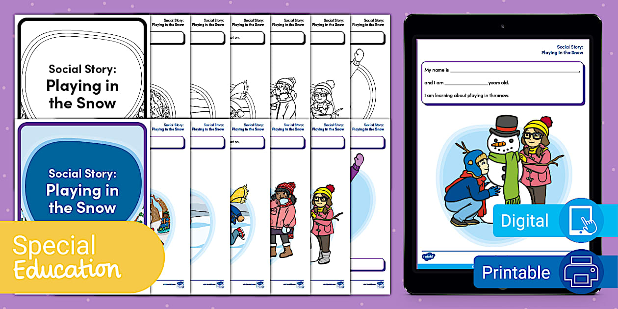 Social Story: Playing in the Snow (teacher made) - Twinkl